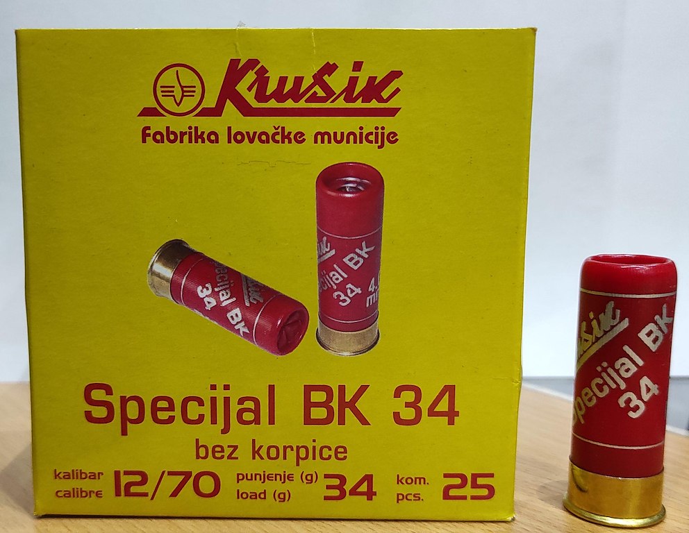 Lovački patron KRUŠIK Specijal 12/70 sitna sačma 34g BK