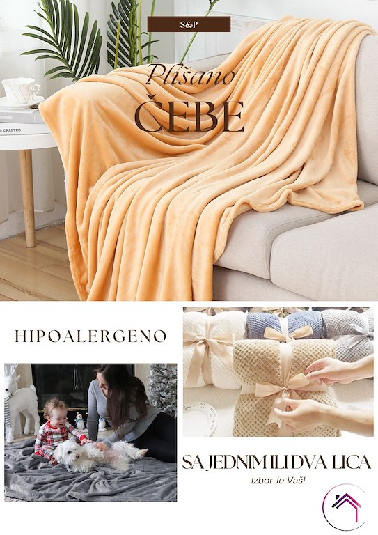 Plišano ćebe i pokrivač za sve sezone – Hipoalergeno