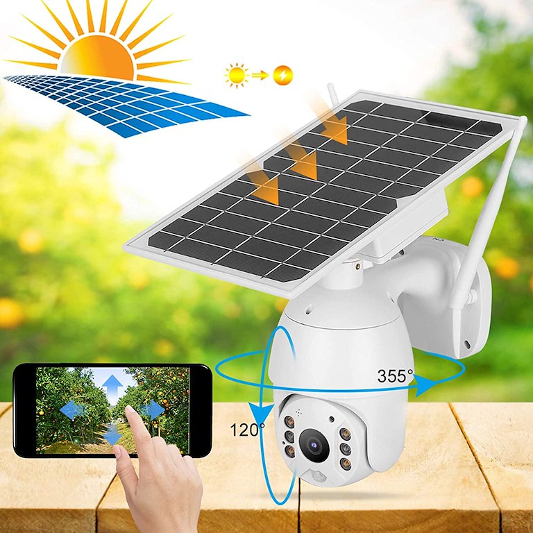 Inteligentna solarna WiFi i 4G HD/CCTV/PTZ nadzorna kamera sa noćnim režimom