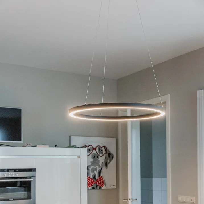 Viseća lampa crna 60 cm uklj. LED sa 3 stepena zatamnjivanja - Girello