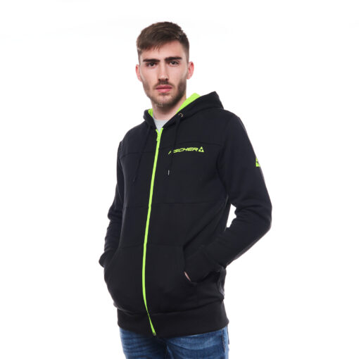 Duks muški LOGO HOODY JACKET BLACK Fischer