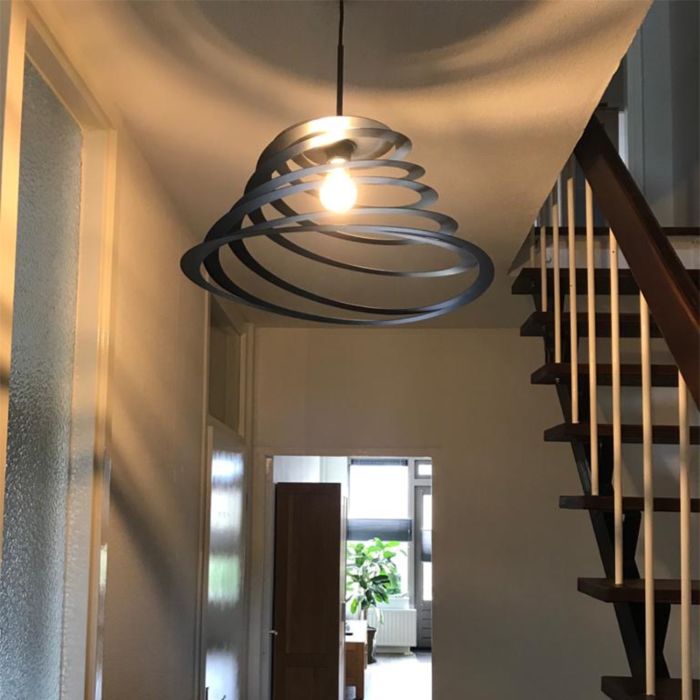 Dizajnerska viseća lampa sa spiralnim abažurom 50 cm - Scroll