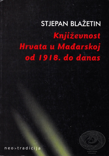 Književnost Hrvata u Mađarskoj od 1918. do danas