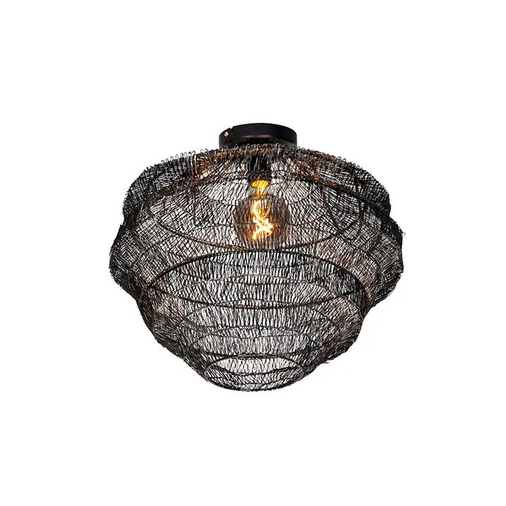 Orijentalna plafonska lampa crna 45 cm - Vadi