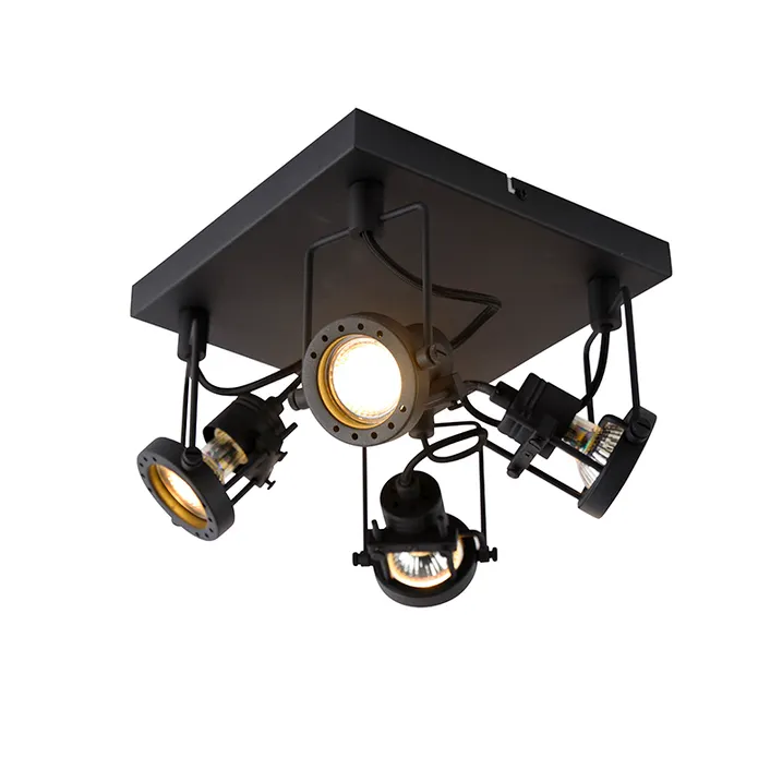 Industrial spot black 4-light - Supluk