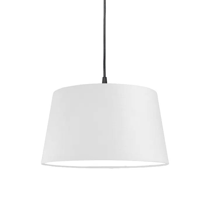 Moderna viseća lampa crna sa belim abažurom 45 cm - Pendel