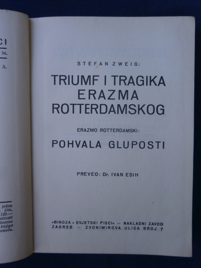 Triumf i tragika Erazma Rotterdamskog, Pohvala gluposti