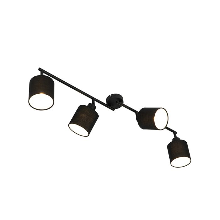 Moderna plafonska lampa crna 89,5 cm 4-svetla podesiva - Hetta