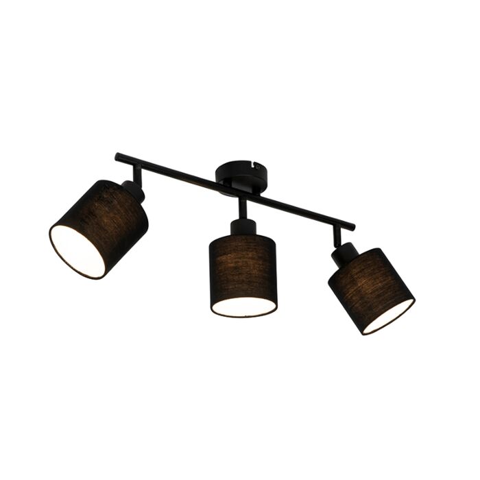 Moderna plafonska lampa crna 3 svetla - Hetta