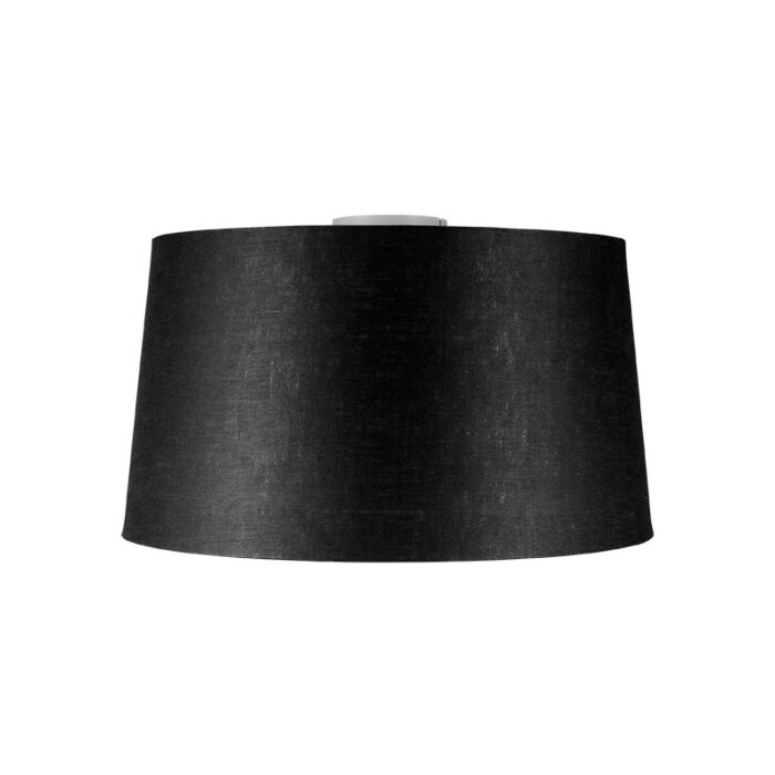 Moderna plafonska lampa mat bela sa crnim abažurom 45 cm - Combi