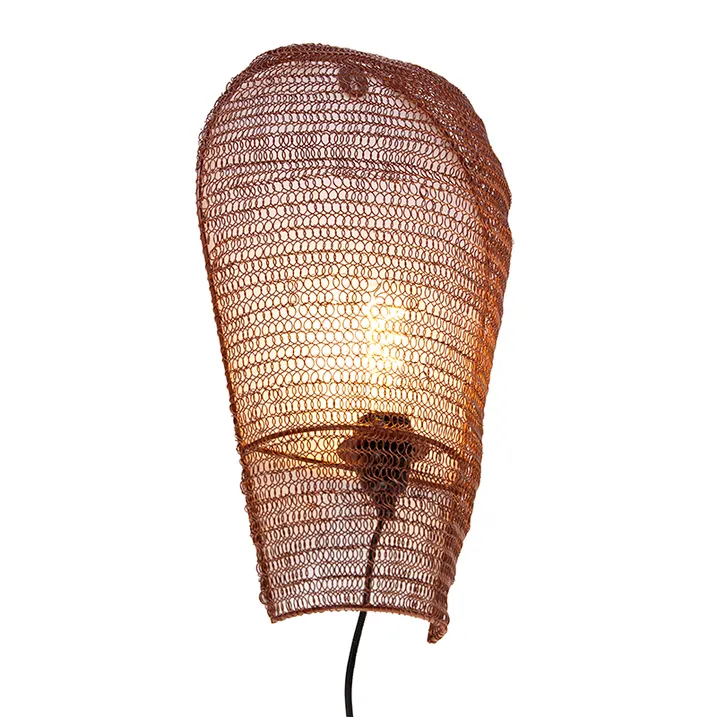 Orijentalna zidna lampa bronza 45 cm - Nidum