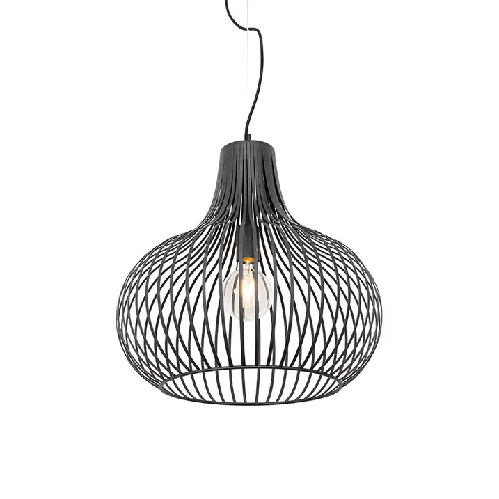 Moderna viseća lampa crna 48 cm - Saffira