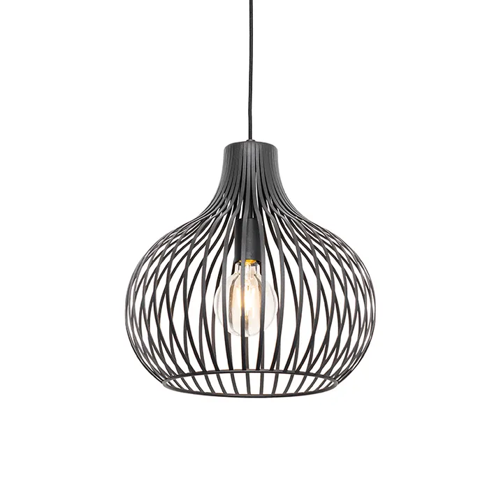 Moderna viseća lampa crna 38 cm - Saffira