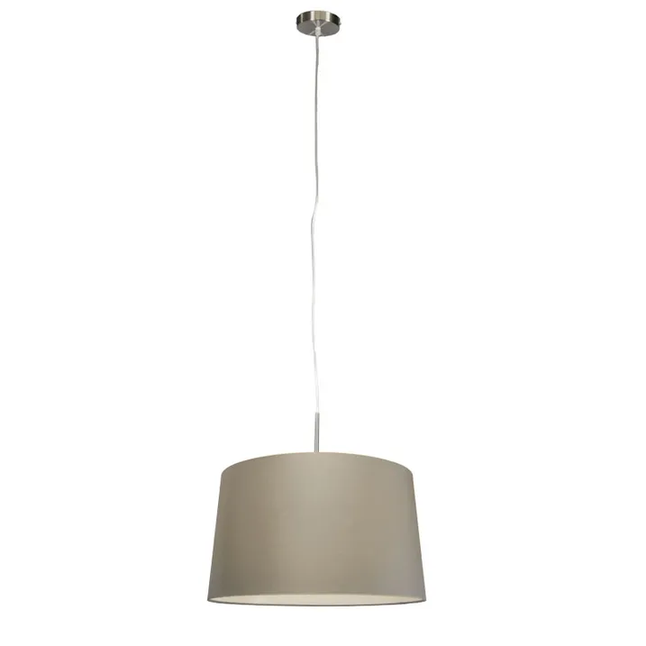 Moderna viseća lampa čelična sa abažurom 45 cm taupe - Combi 1