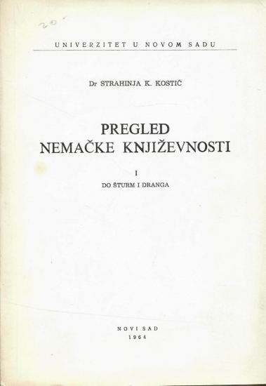 Pregled nemačke književnosti I