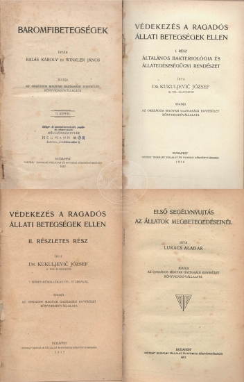 Baromfibetegségek / Védekezés a ragadós állati betegségek ellen I-II / Első segélynyujtás az állatok megbetegedéseinél
