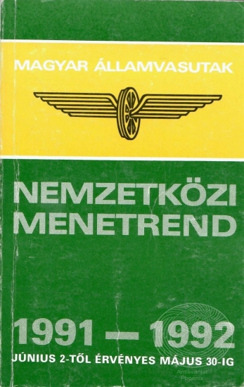 Nemzetközi menetrend 1991-1992