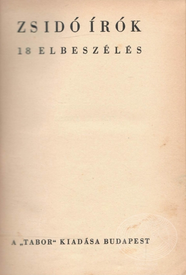 Zsidó irók - 18 elbeszélés