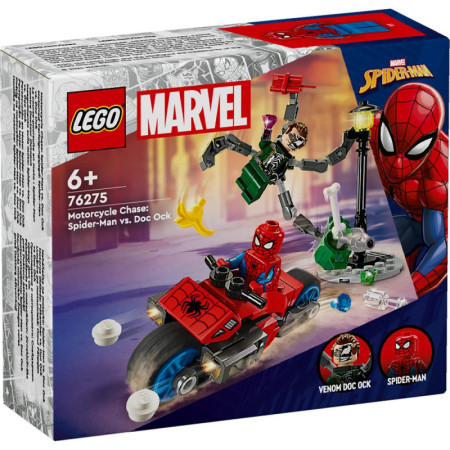 Lego super heroes marvel motorcycle chase spiderman vs doc ock ( LE76275 )