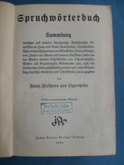 Spruchwörterbuch