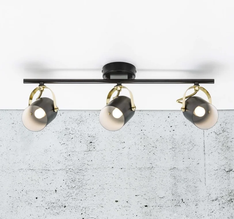 Nordlux LOTUS 3 – Spot Black – Brass Plafonska