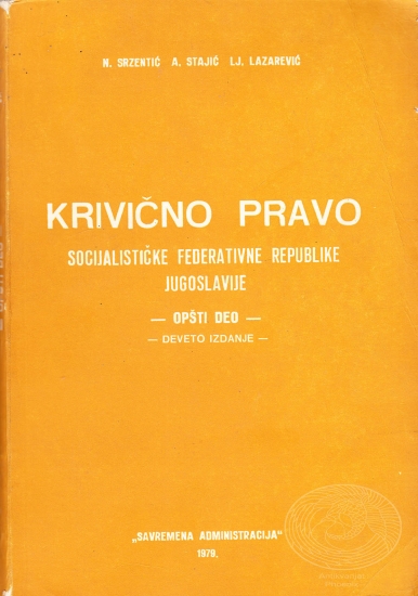 Krivično pravo SFRJ - opšti deo