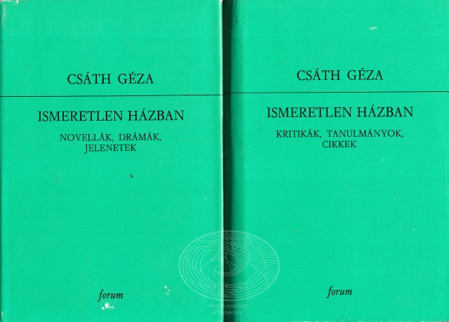 Ismeretlen házban I-II (Novellák, drámák, jelenetek - Kritikák, tanulmányok, cikkek)