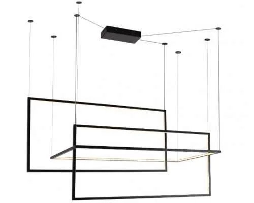 Geometric Visilica Crna Dimmable