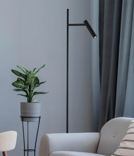 Maytoni Estudo unutrašnja podna lampa crna 3000K 11W