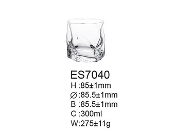 Staklena čaša za viski i žestoka pića 300 ml Twist 6/1 ES7040