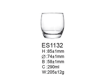 Staklena čaša za viski 290 ml Barrel 6/1 ES1132