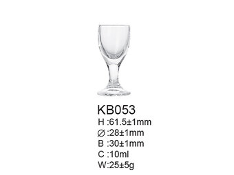 Staklena čaša za rakiju 10 ml 6/1 KB053