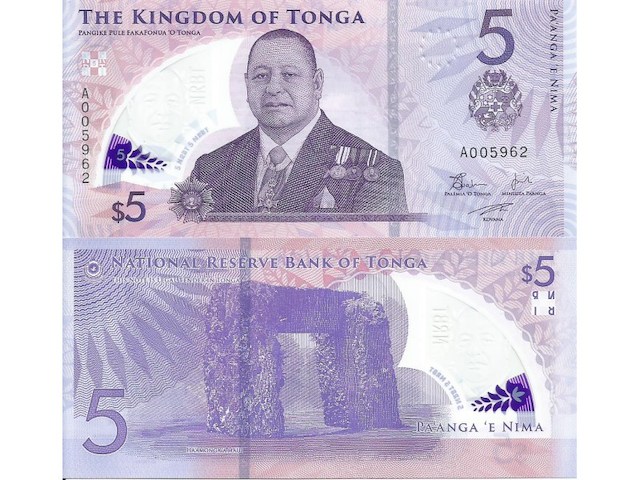 Tonga 5 paanga 2024. UNC