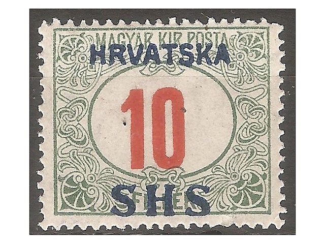 1918 - SHS Hrvatska Porto 10 filer MNH