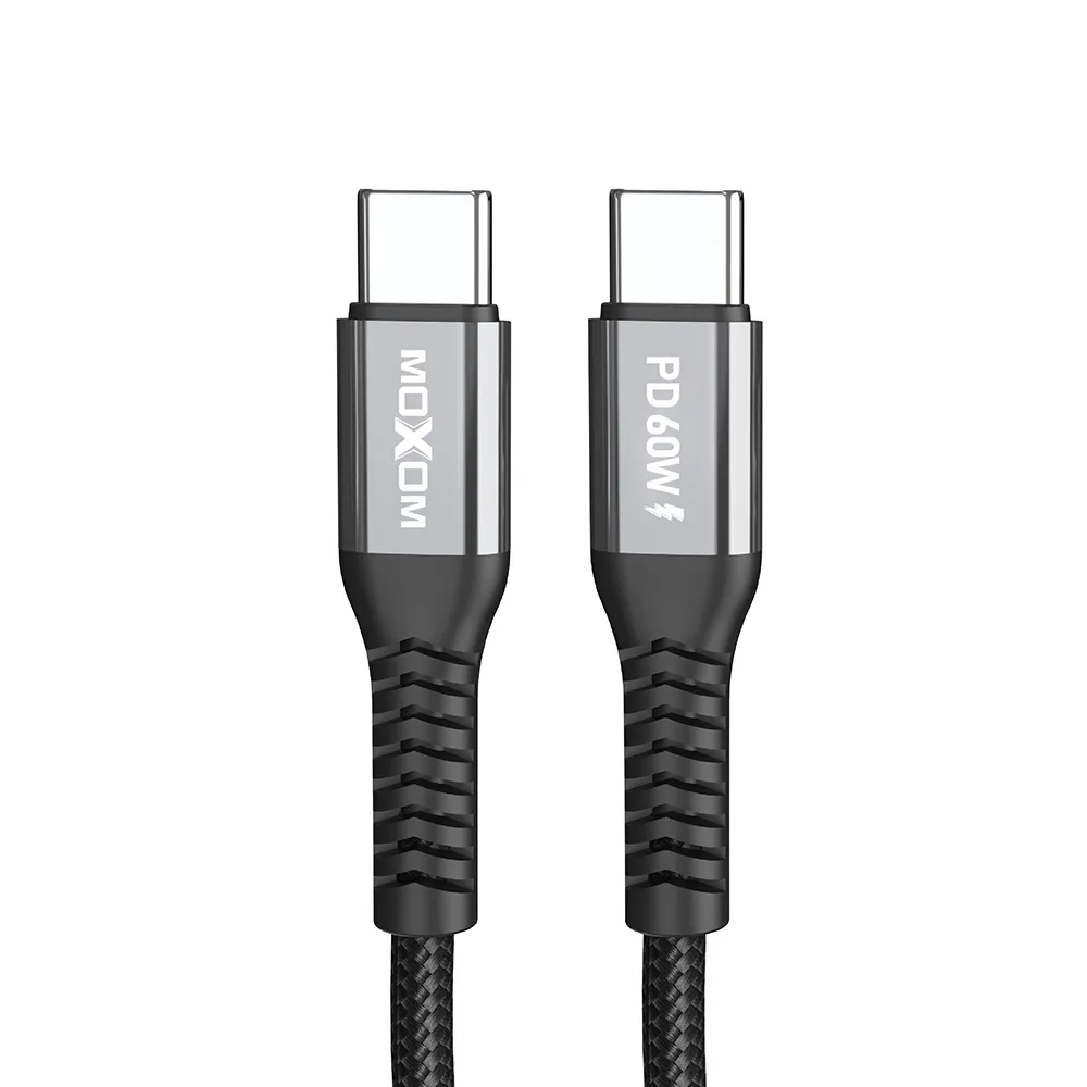 USB data kabal Moxom MX-CB235 PD 60W Type-C na Type-C 1m crni