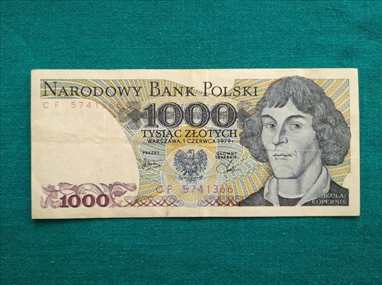 1000 zlota - Nikola Kopernik (Poljska, 1979).