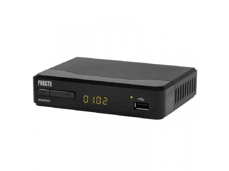PROSTO RT5455T2 Digitalni Risiver DVB-T2 HDR H.265, Crni