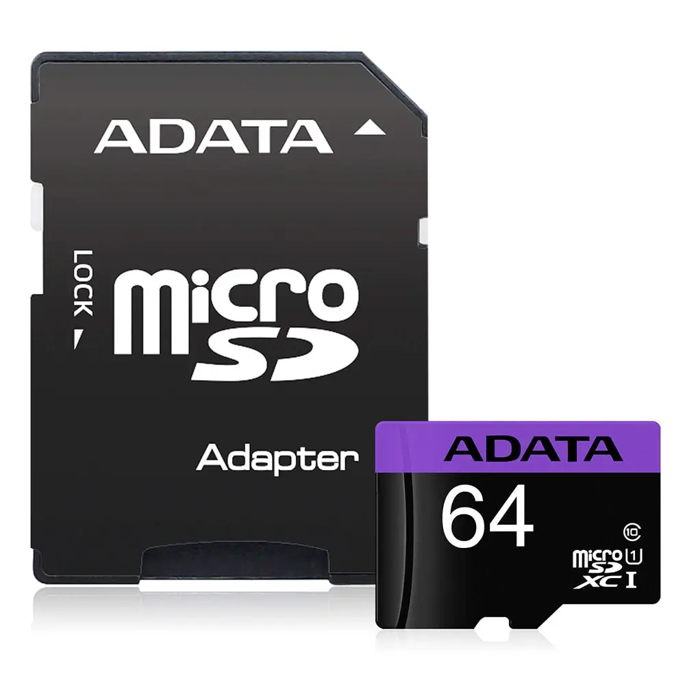 A-DATA Memorijska kartica UHS-I MicroSDXC 64GB class 10 + adapter AUSDX64GUICL10-RA1