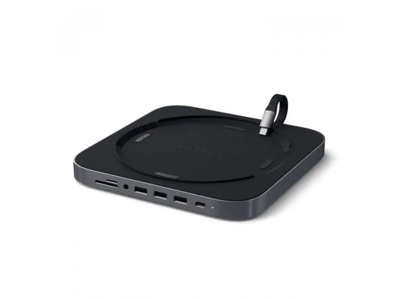 SATECHI ST-ABHFM Aluminium Type-C Stand and Hub for Mac Mini, Sivi