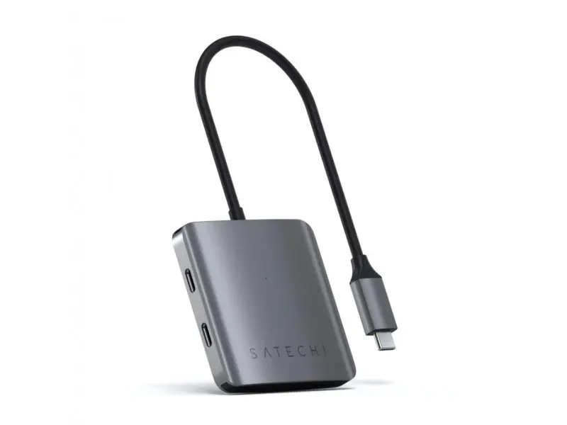 SATECHI USB-C Hub 4-port 4xUSB-C up to 5 Gbps, Sivi