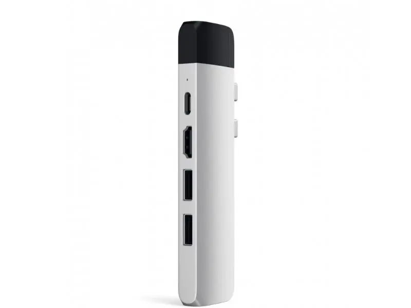 SATECHI Aluminium Type-C PRO Hub HDMI 4K,PassThroughCharging,1x USB3.0,1xSD,Ethernet, Srebrni