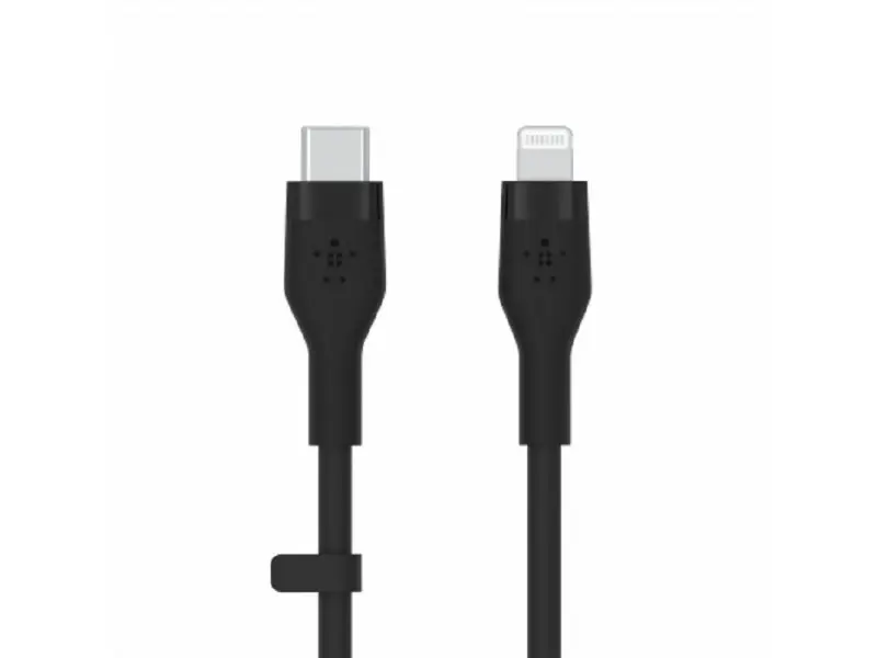 BELKIN Belkin BOOST CHARGE Flex Silicone cable USB-C to Lightning - 2M - Black (CAA009bt2MBK)