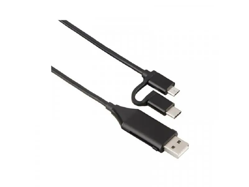 HAMA 4u1 muško/ženski USB- mikro USB Kabl+USB-C adapter 135745