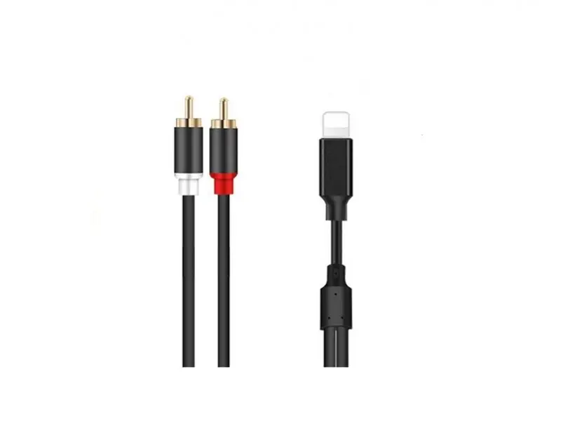 X WAVE Kabl Lighting iPhone na 2RCA, 1.2m, Crni