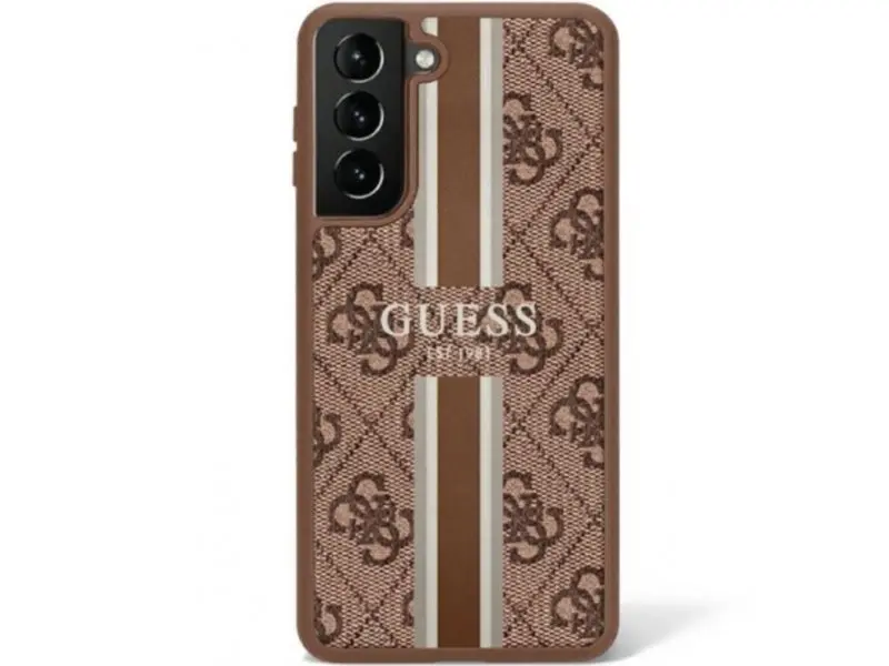 GUESS Maska za telefon Samsung S23 4G, Printed Stripe, Braon
