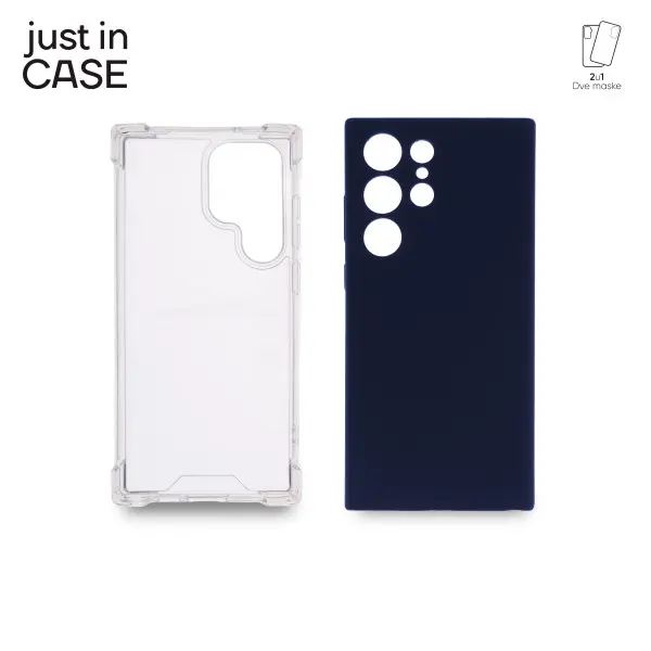 2u1 Extra case MIX paket PLAVI za S23 Ultra