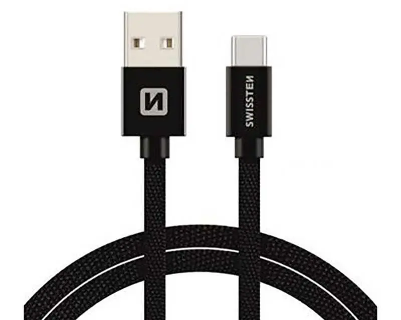 SWISSTEN Data kabl USB za Tip C 3m crni