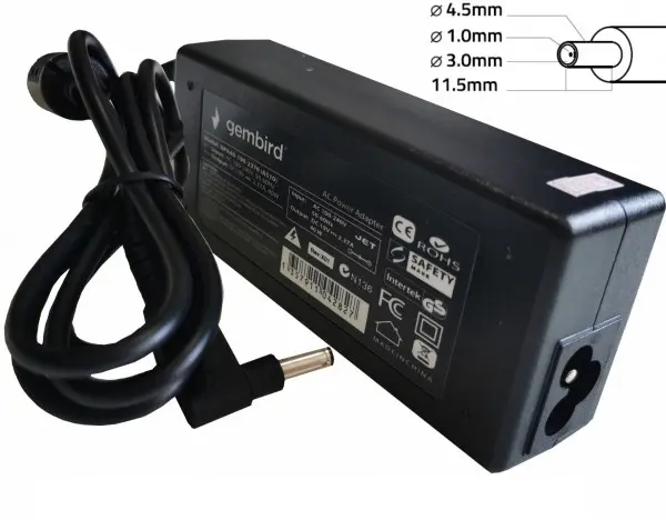 GEMBIRD Punjač za laptop NPA90-195-4620 90W-19.5V-4.62A 4.5x3.0mm