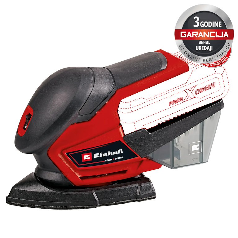 EINHELL Akumulatorska vibraciona brusilica TE-OS 18/150 Li Solo