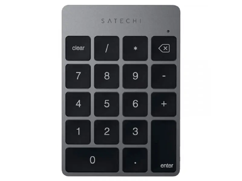 SATECHI Numerička tastatura, Slim, Bežična, Aluminijum, Sivo-Crna